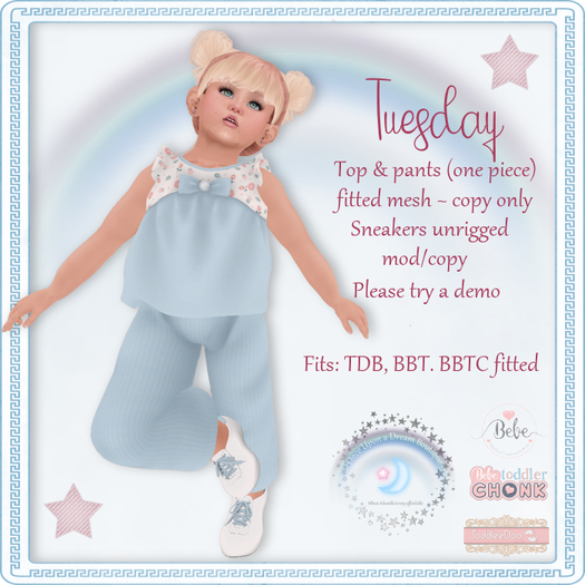 Second Life Marketplace - OUD Tuesday Blue TDB, BBT, BBTC Fitted
